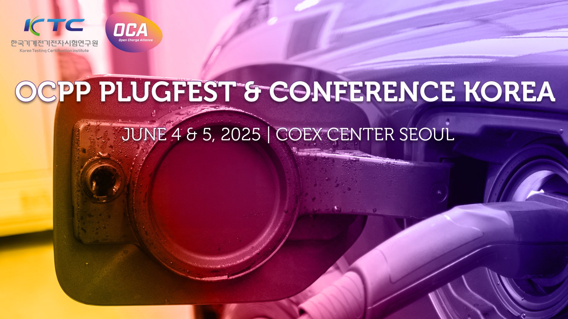 Register now for the OCPP Plugfest & Conference Korea on June 4th & 5th, 2025 - Open Charge Alliance