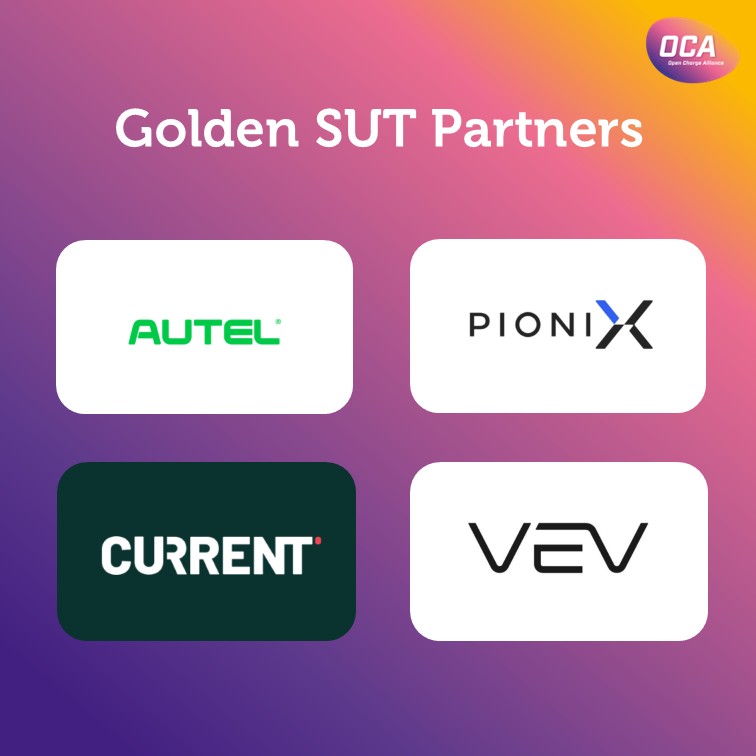 OCA's first Golden SUT Partners - Open Charge Alliance